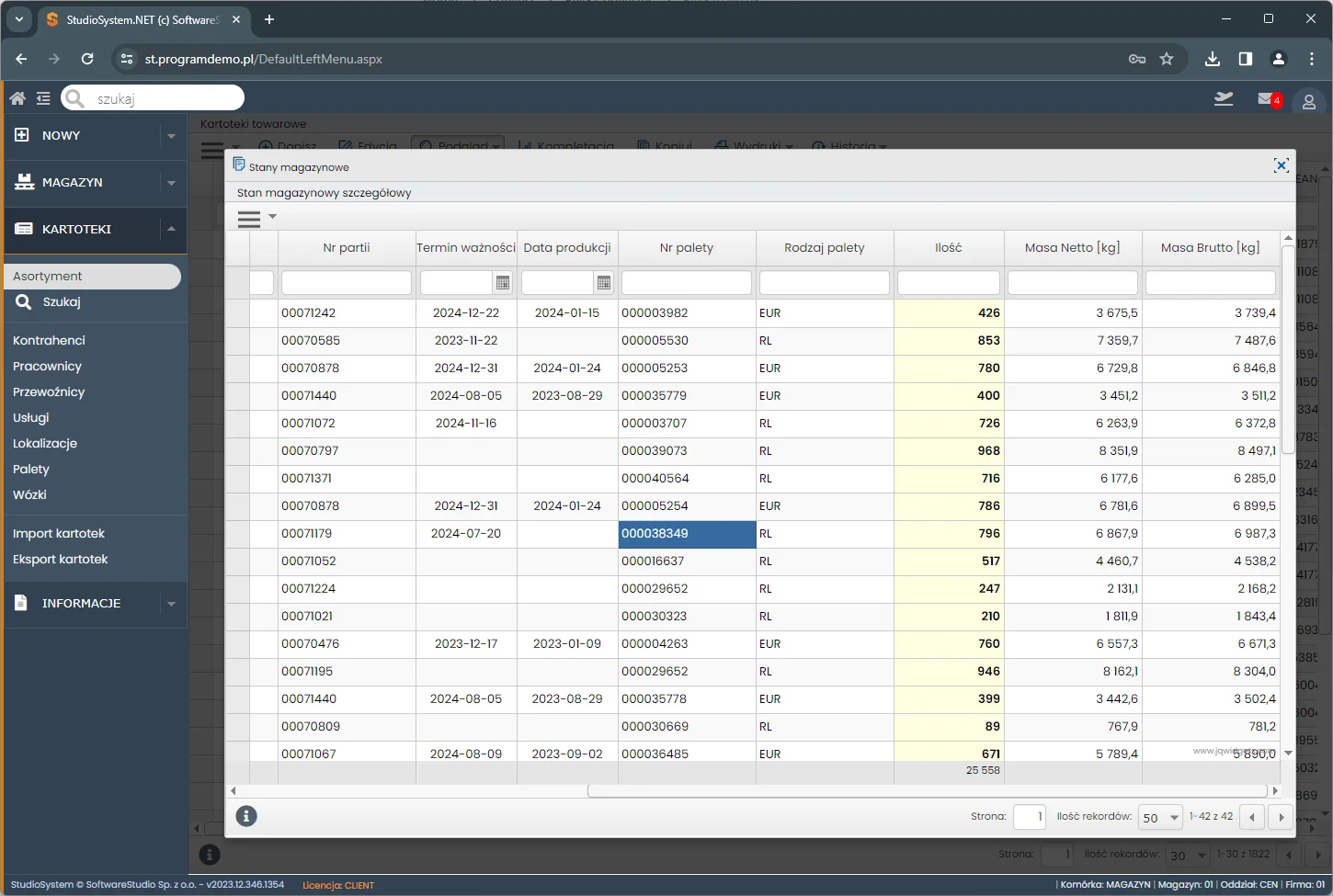 Program WMS - SoftwareStudio Sp. z o.o.